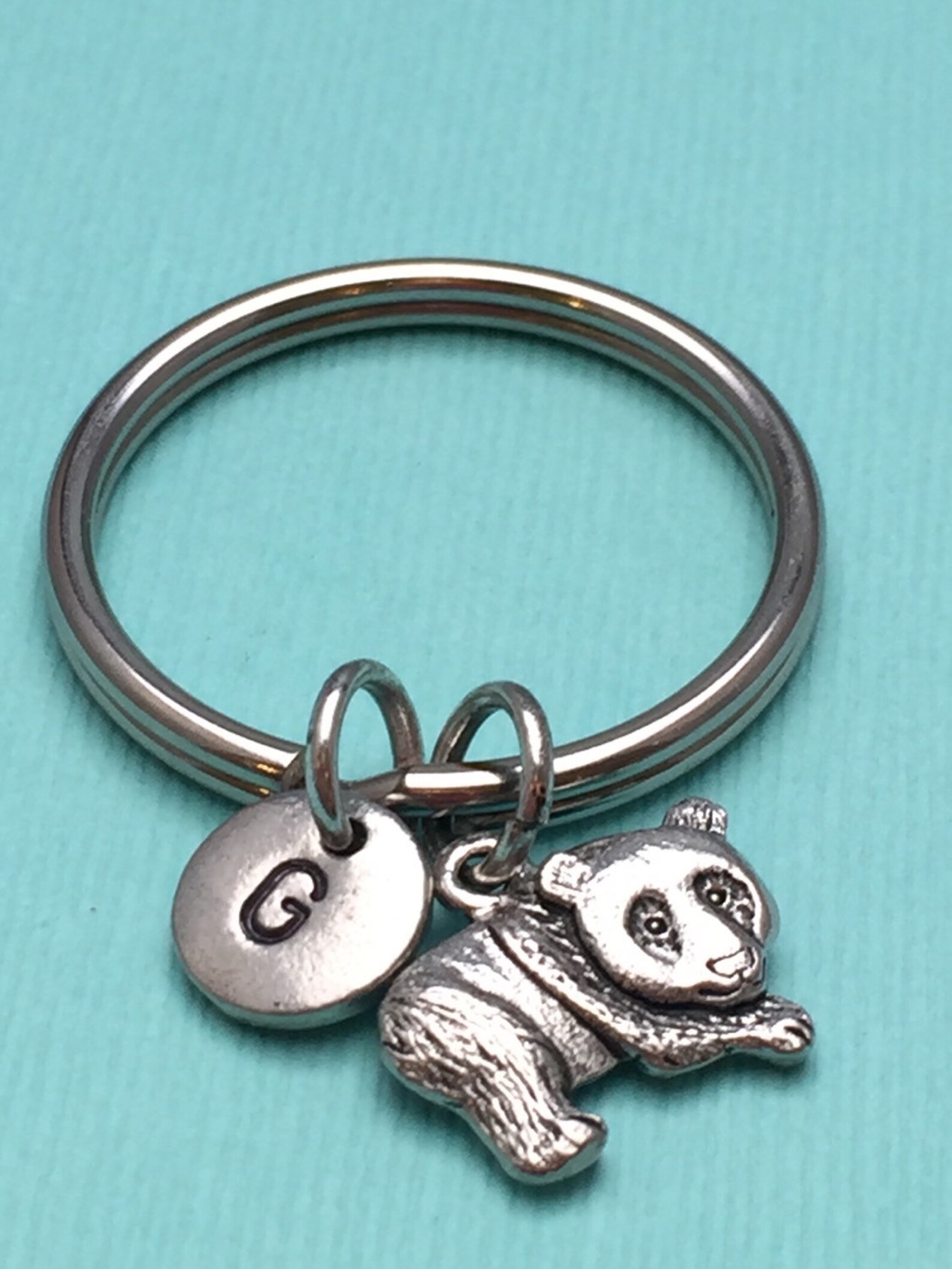 Panda Bear Keychain Animal Keychain Personalized Keychain - Etsy