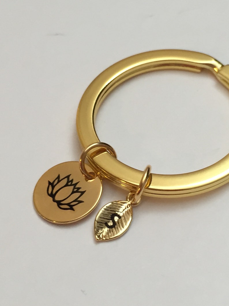 Lotus Flower Keychain, Lotus Flower Charm, Flower Keychain ...