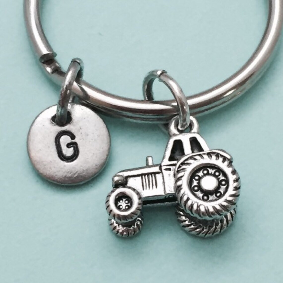 Tractor Keychain Tractor Charm Farm Keychain Personalized - Etsy