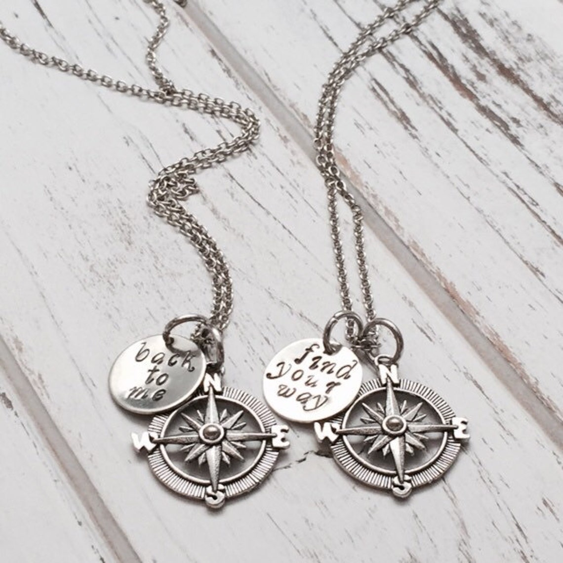 Compass Necklace, Customized, Mother Daughter Necklace, Couples ...