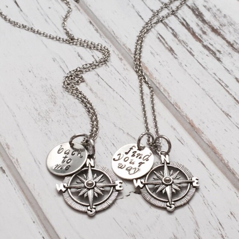 Compass Necklace, Customized, Mother Daughter Necklace, Couples ...