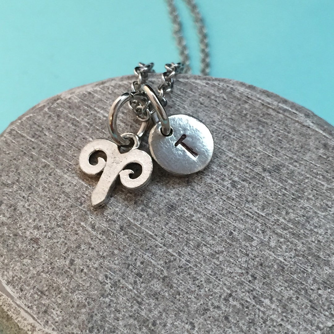 Aries Necklace, Aries Charm, Zodiac Necklace, Personalized Necklace ...