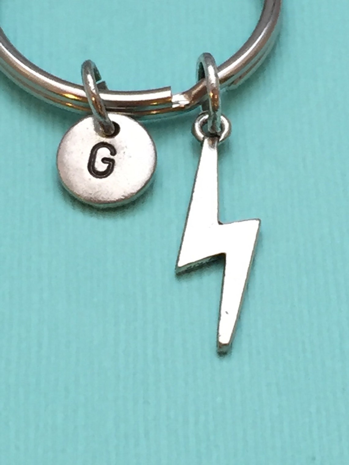 Lightning Keychain, Lightning Bolt Keychain, Personalized Keychain ...