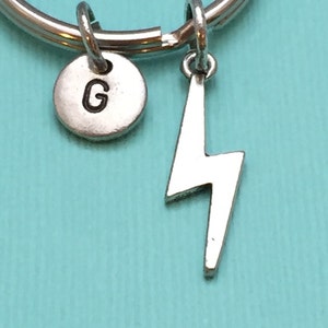 Lightning Keychain, Lightning Bolt Keychain, Personalized Keychain ...
