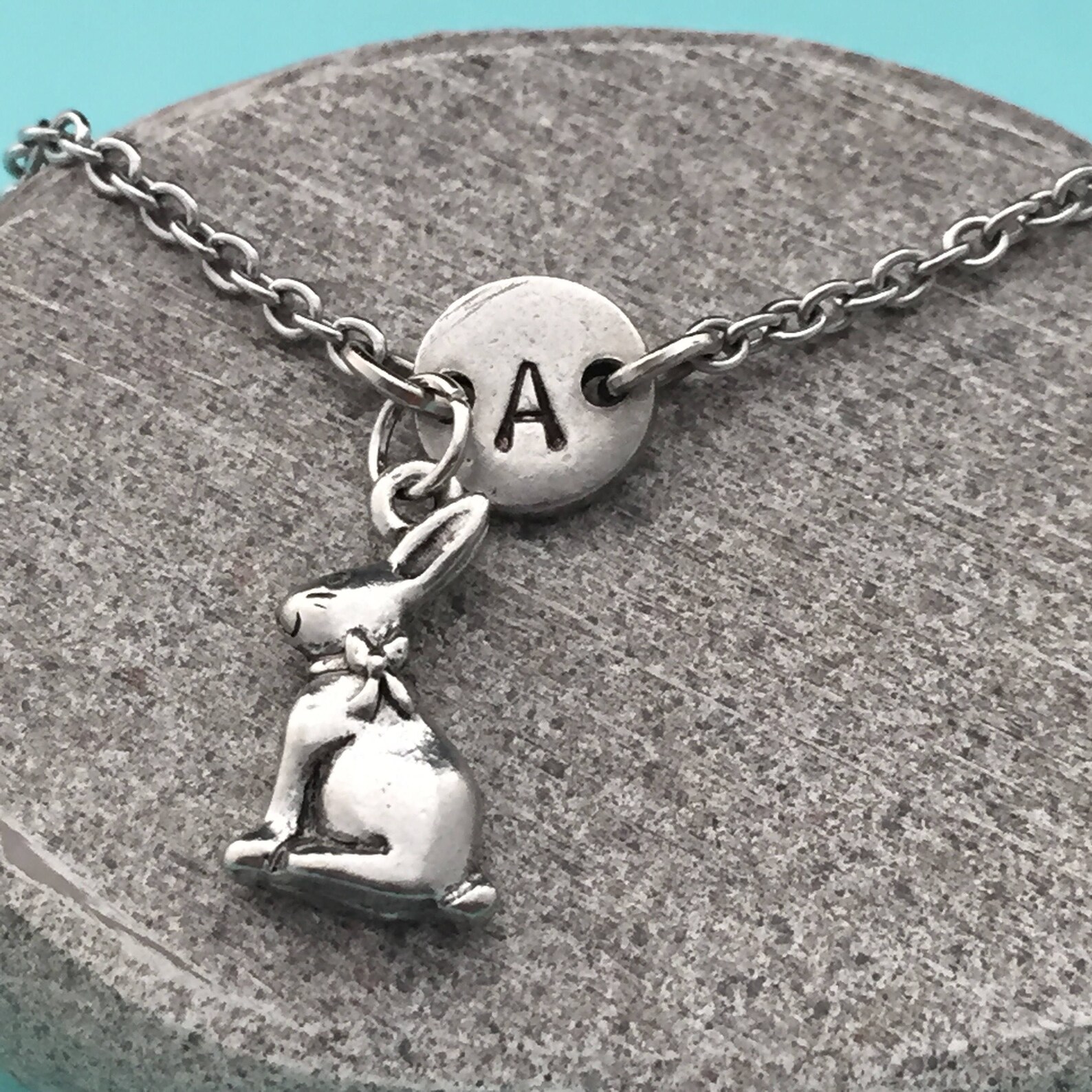 Bunny Charm Bracelet, Bunny Charm, Animal Bracelet, Adjustable Bracelet ...