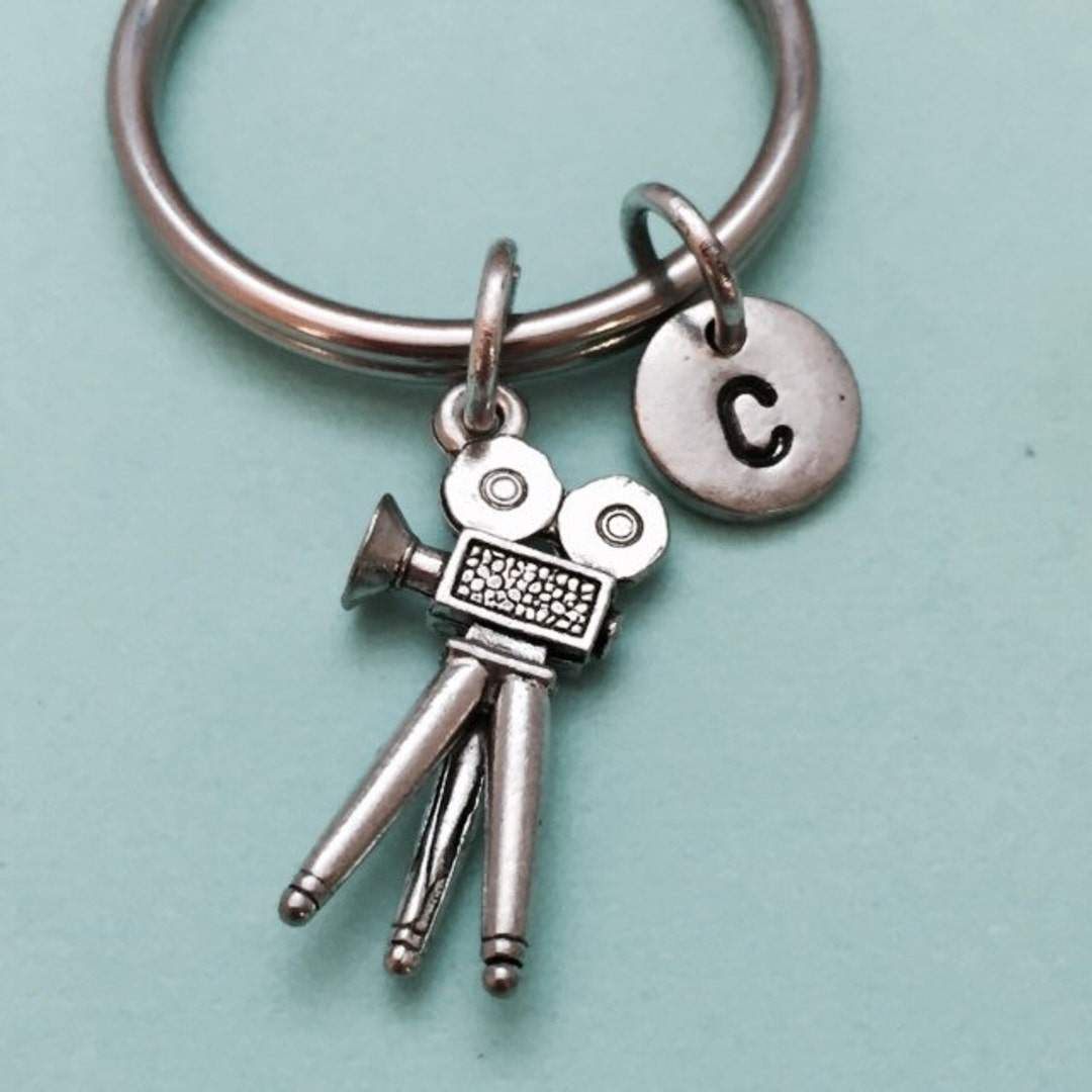 Movie Camera Keychain, Movie Camera Charm, Director Keychain ...