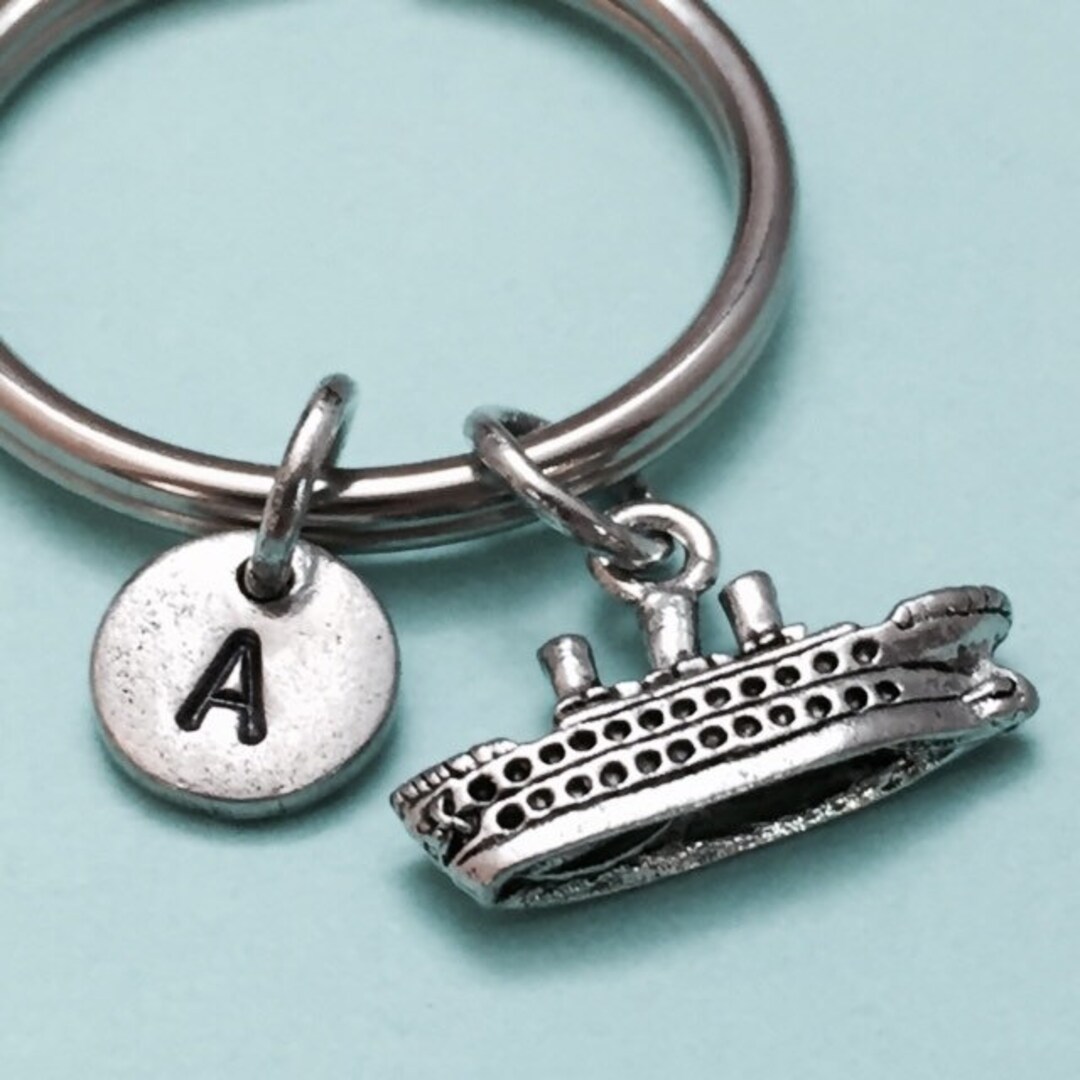 Cruise Ship Keychain, Cruise Ship Charm, Nautical Keychain ...