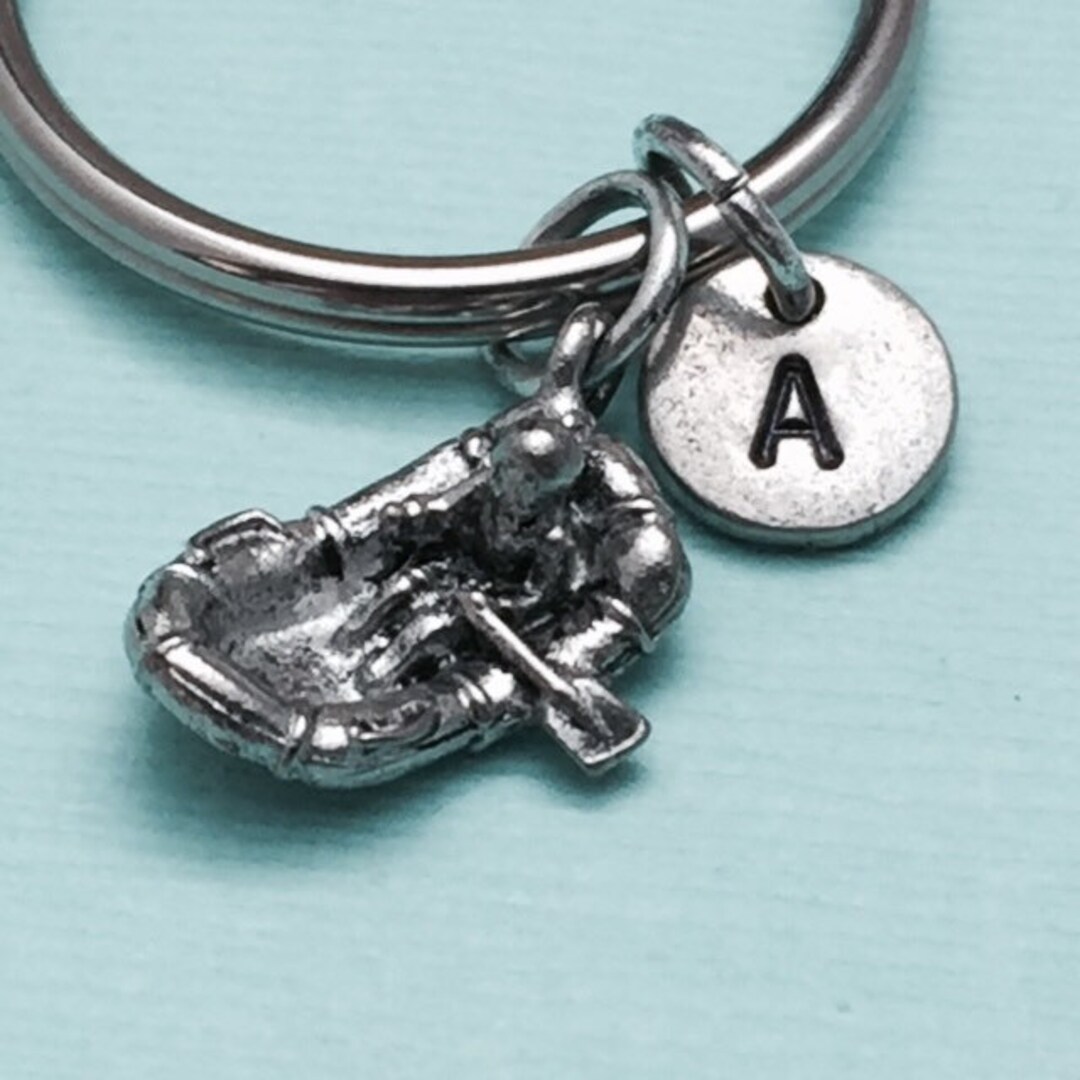 Man on Raft Keychain, Man on Raft Charm, Rafting Keychain, Personalized ...