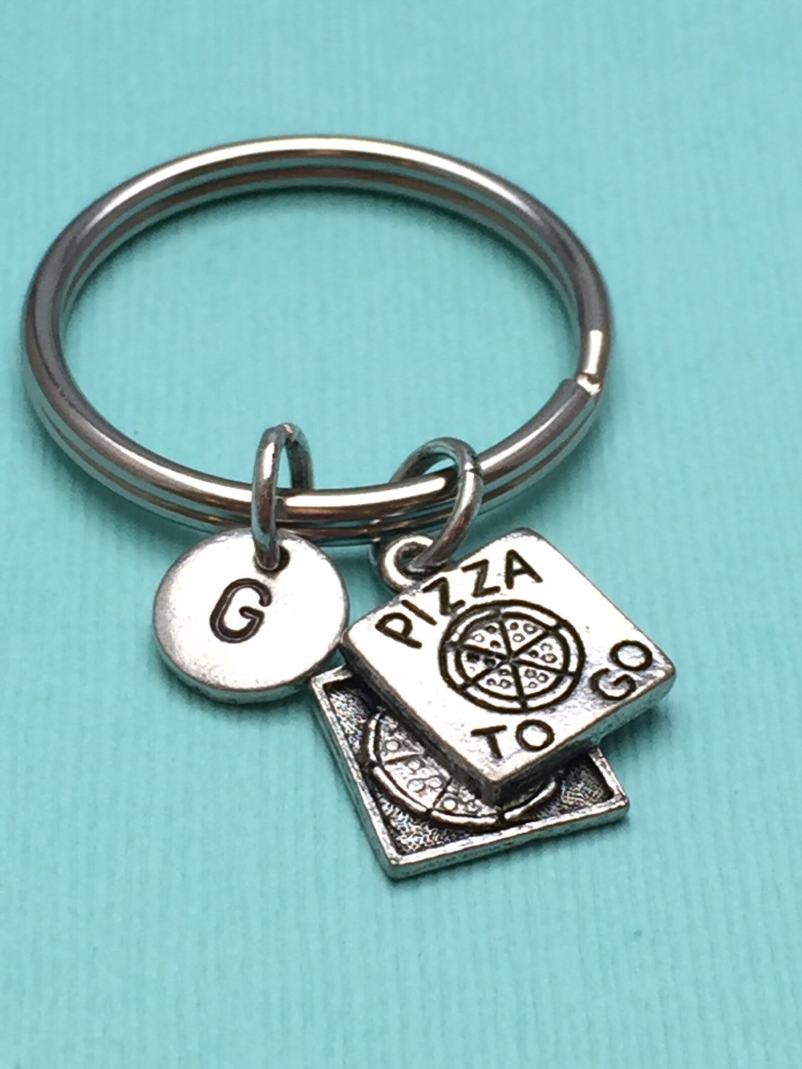 Pizza Keychain Pizza Charm Food Keychain Personalized - Etsy