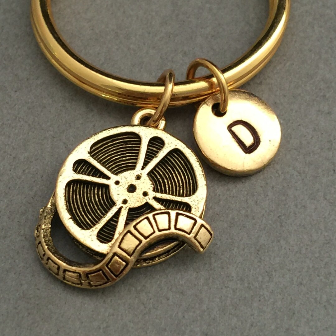 Movie Reel Keychain, Movie Reel Chain, Movie Keychain, Personalized ...