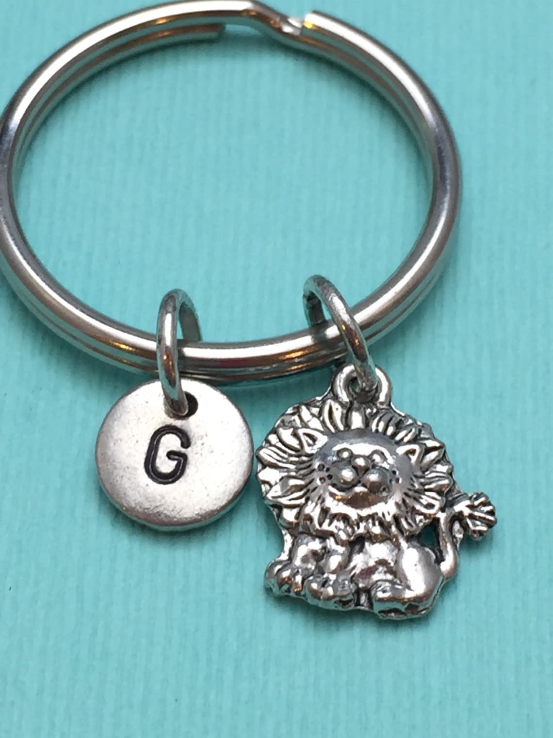 Lion Keychain Animal Keychain Personalized Keychain Lion - Etsy