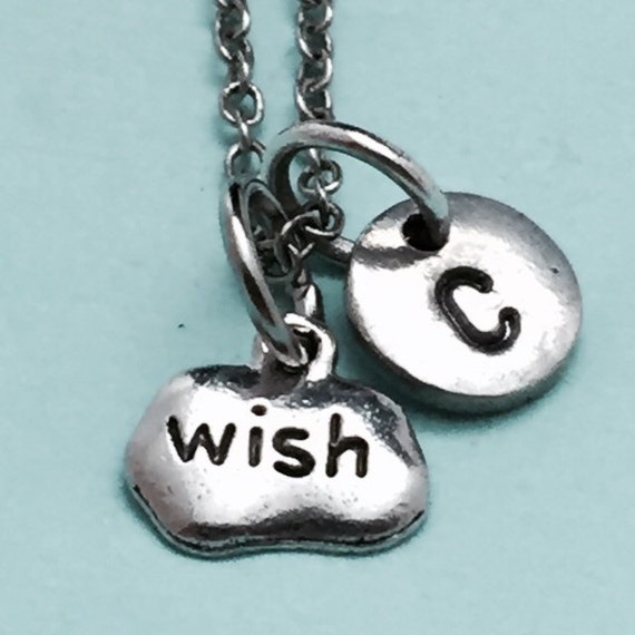 Wish necklace wish charm quote necklace personalized | Etsy