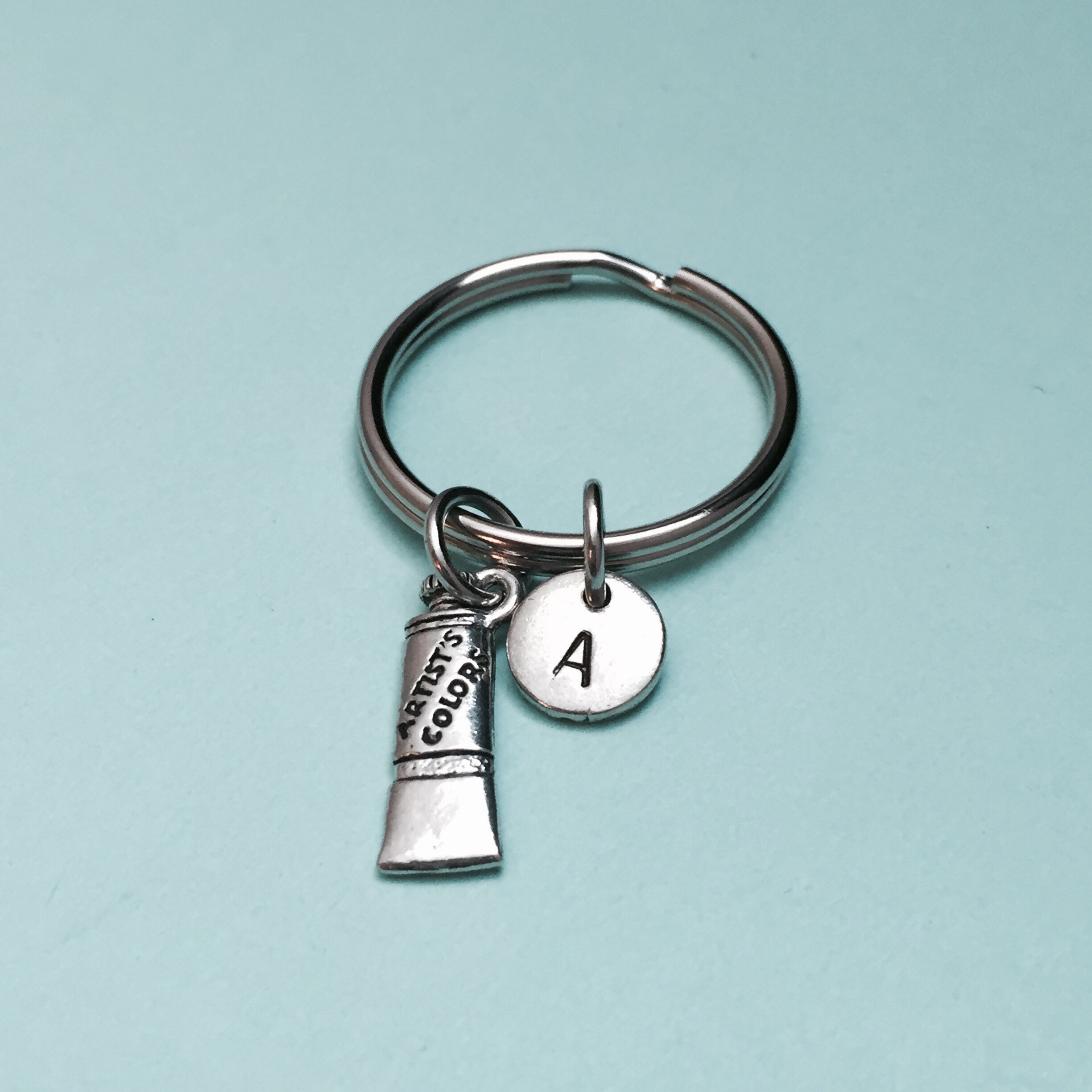 Paint Tube Keychain, Paint Tube Charm, Painting Keychain, Personalized ...