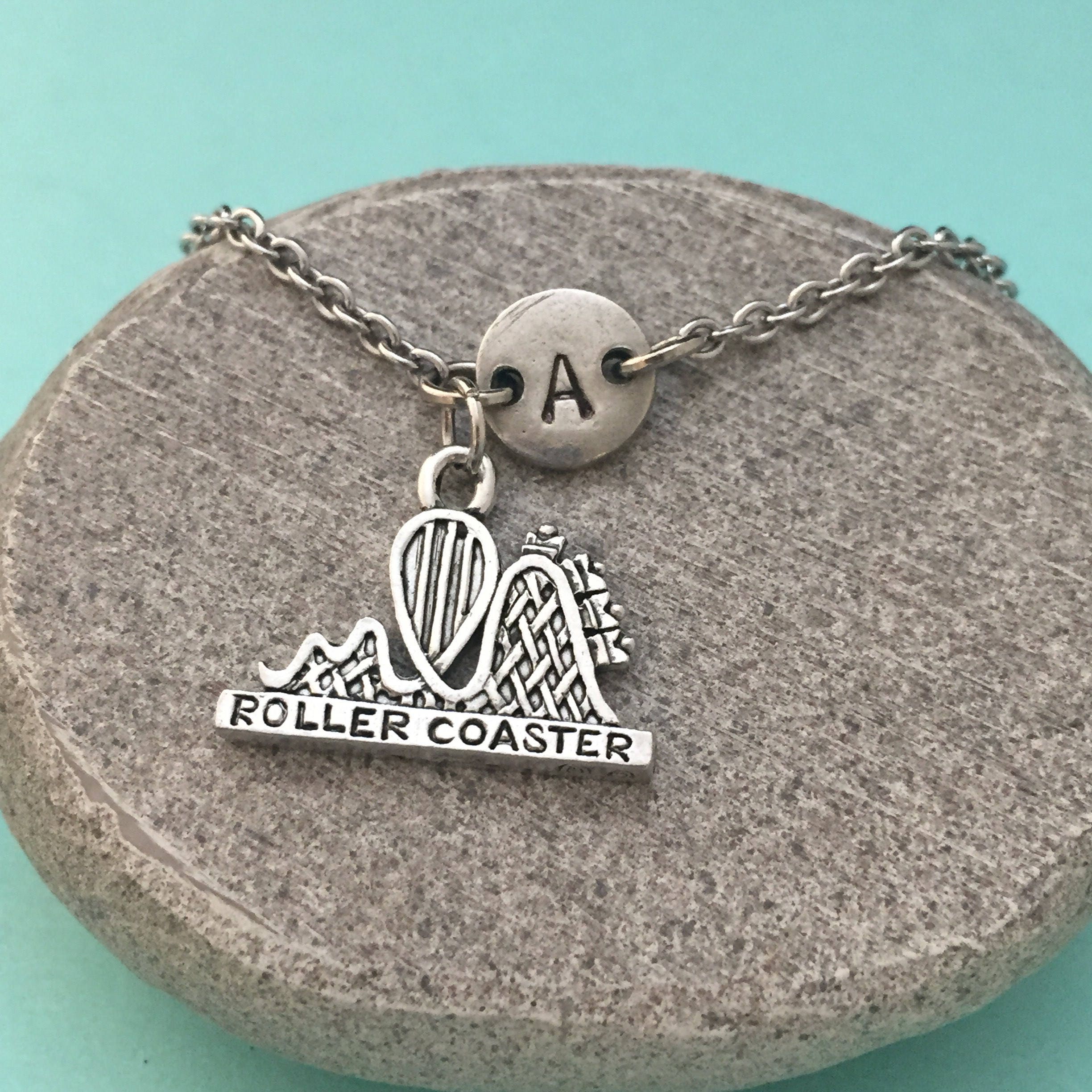 Rollercoaster Charm Bracelet, Rollercoaster Charm, Adjustable Bracelet ...