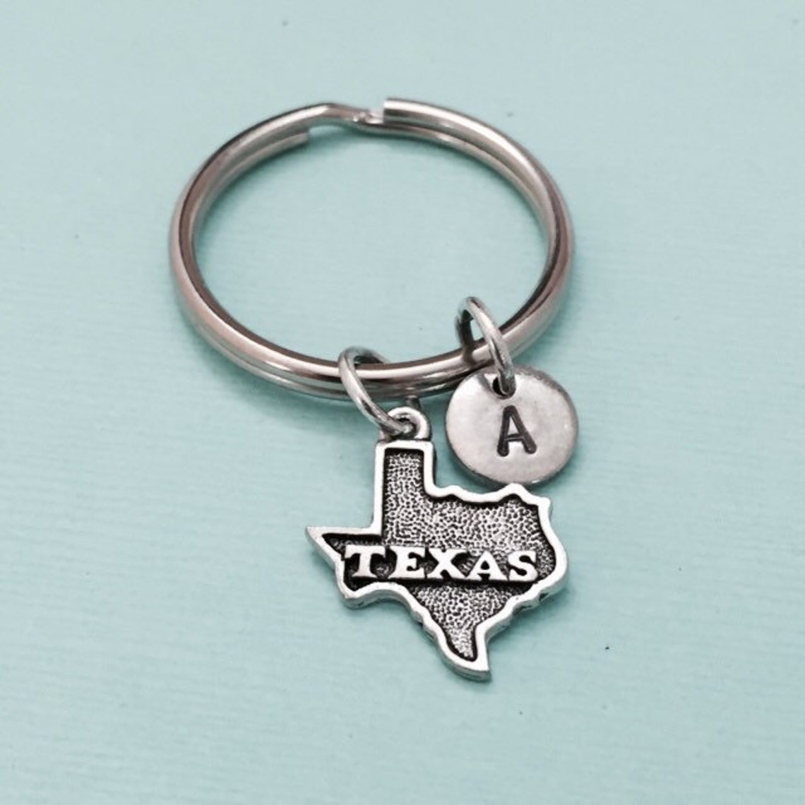 Texas Keychain Texas Charm State Keychain Personalized - Etsy UK