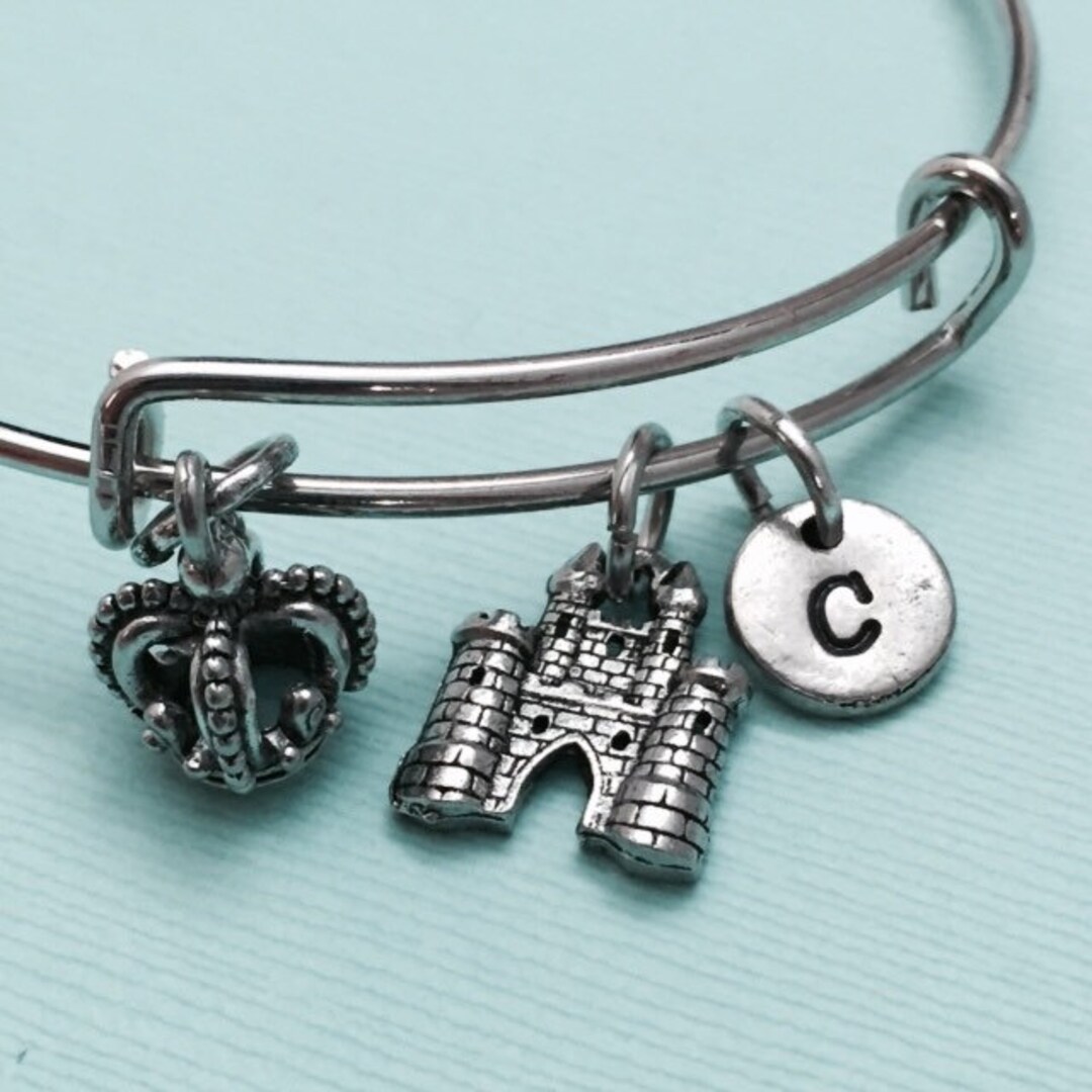 Princess Bangle, Princess Charm Bracelet, Expandable Bangle, Charm ...
