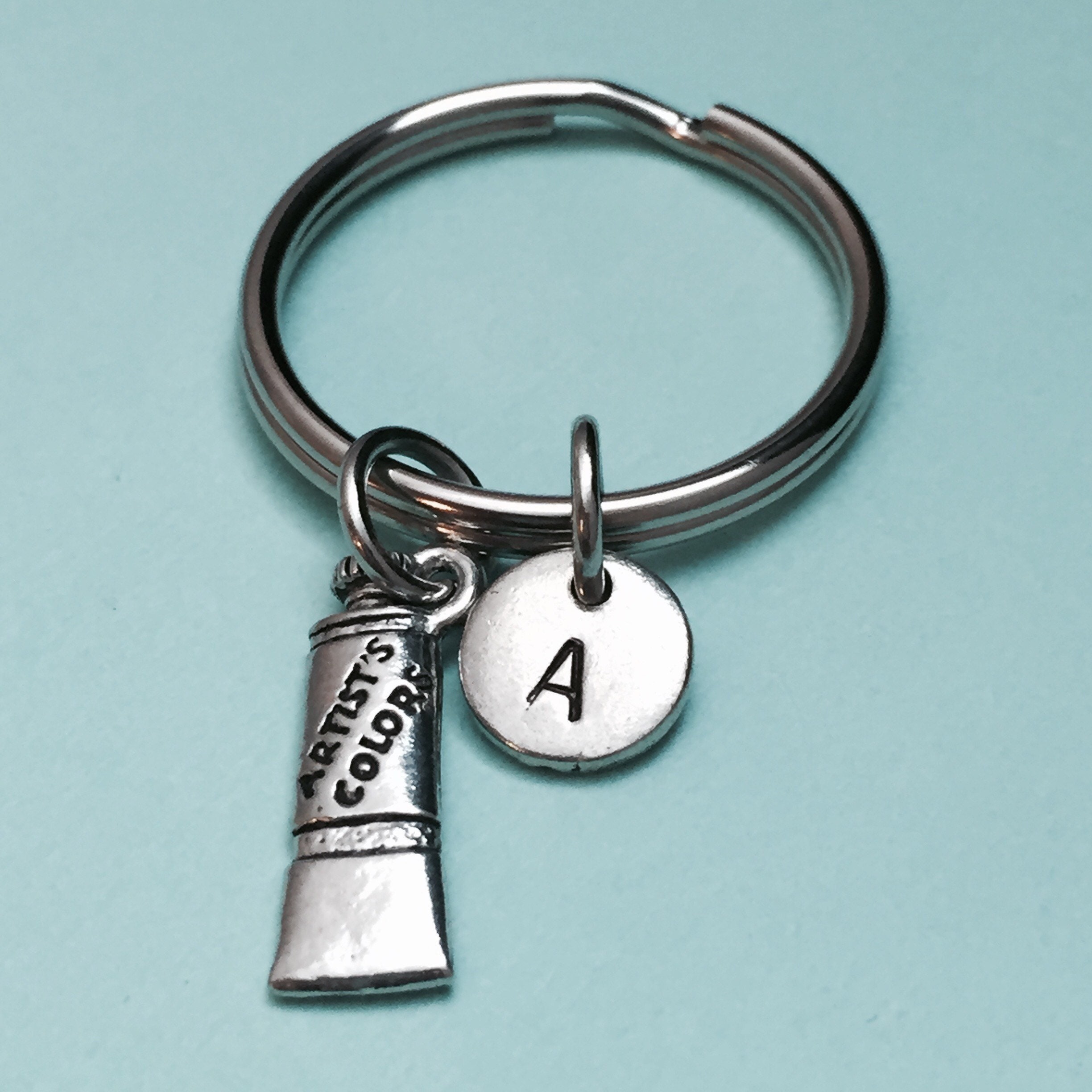 Paint Tube Keychain, Paint Tube Charm, Painting Keychain, Personalized ...