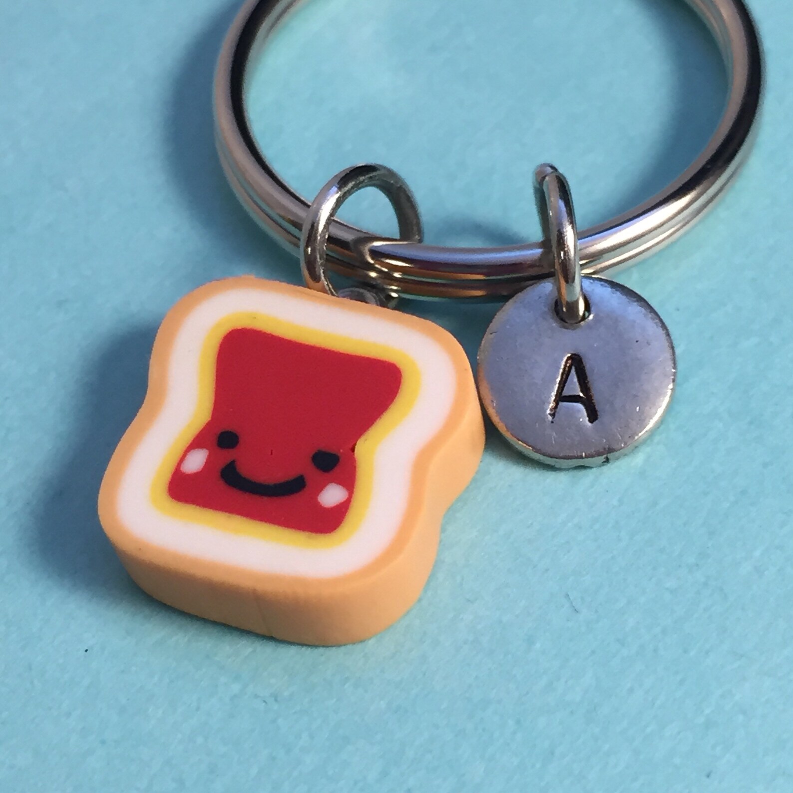 Slice of Bread Keychain Bread Charm Toast Keychain - Etsy