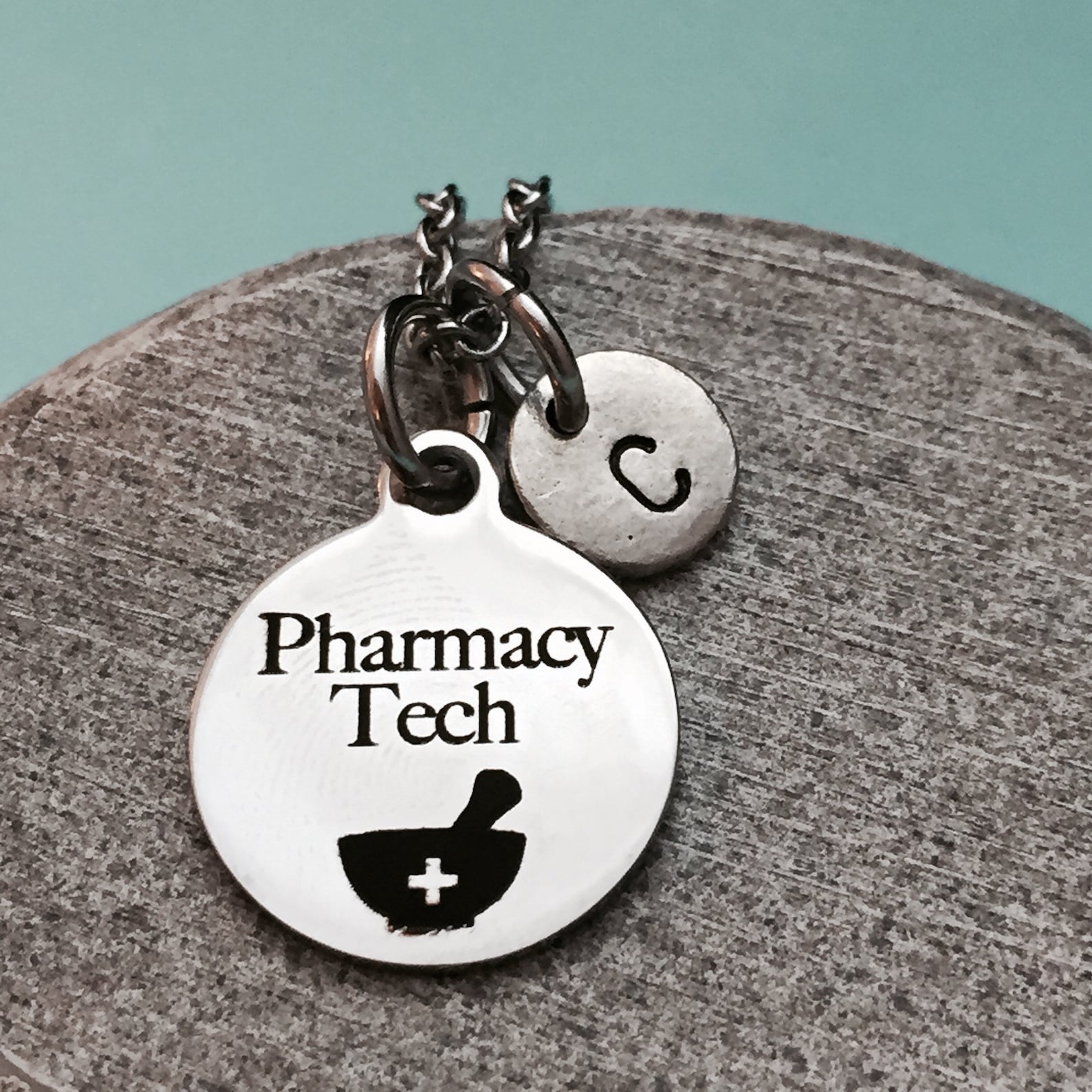 Pharmacy Tech Necklace Pharmacy Tech Charm Career Necklace - Etsy