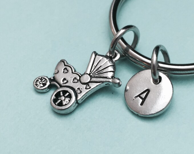 Baby Carriage Keychain, Baby Carriage Charm, Stroller Keychain ...