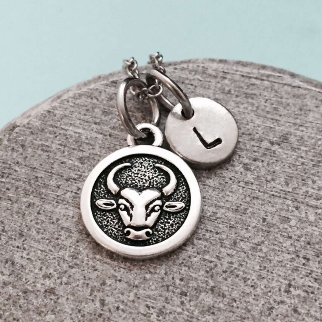 Taurus Necklace, Taurus Charm, Horoscope Necklace, Personalized ...