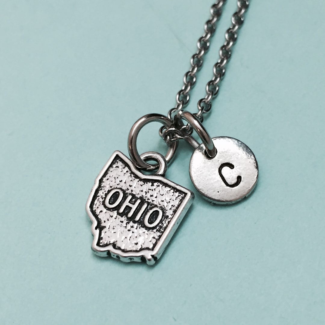Ohio Necklace, Ohio Charm, State Necklace, Personalized Necklace ...