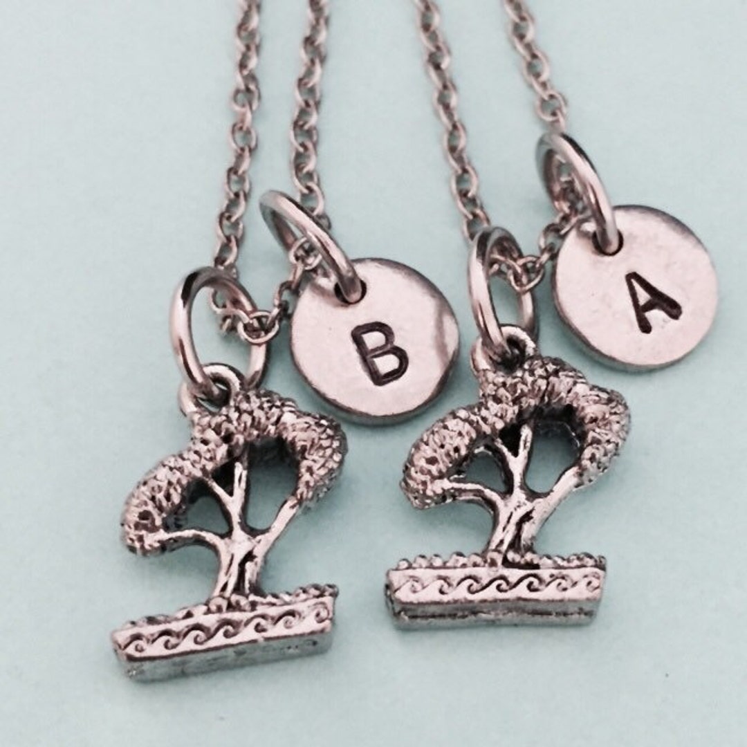 Best Friend Necklace, Bonsai Tree Necklace, Tree Necklace, Bff Necklace ...