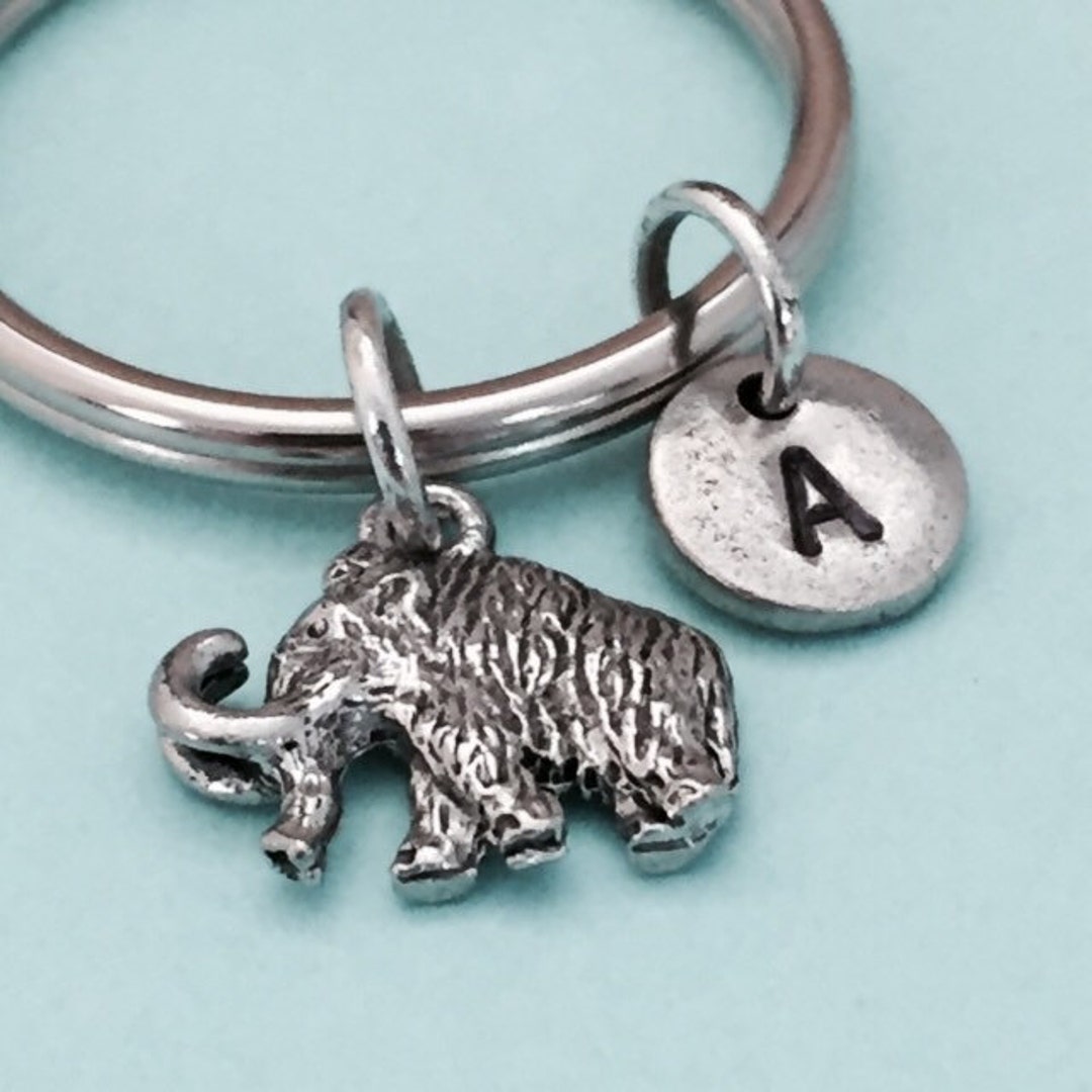 Wooly Mammoth Keychain, Wooly Mammoth Charm, Mammoth Keychain ...