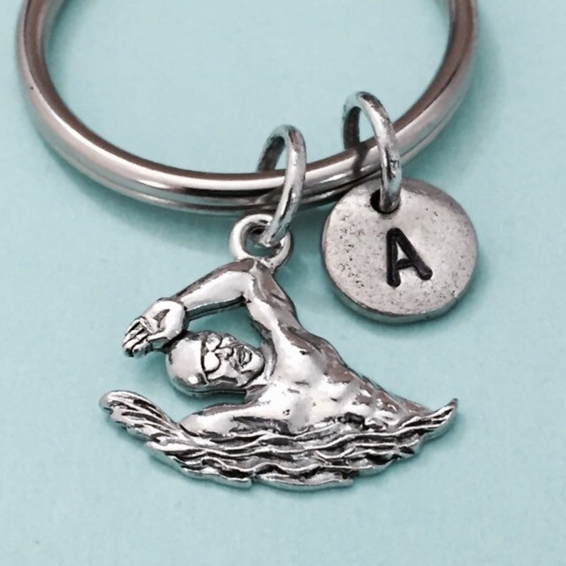 Male Swimmer Keychain Male Swimmer Charm Swimming Keychain - Etsy