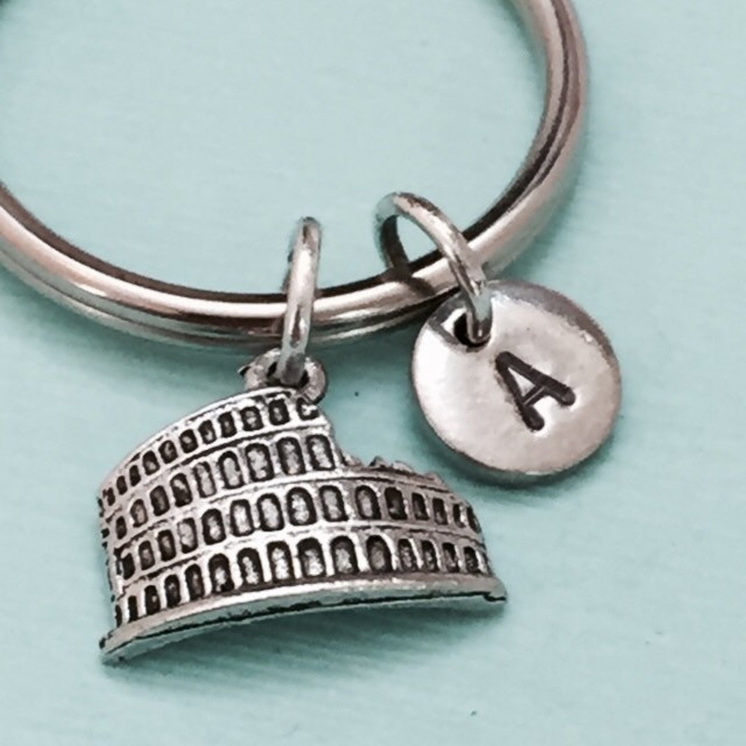 Colosseum Keychain, Colosseum Charm, Building Keychain, Personalized ...