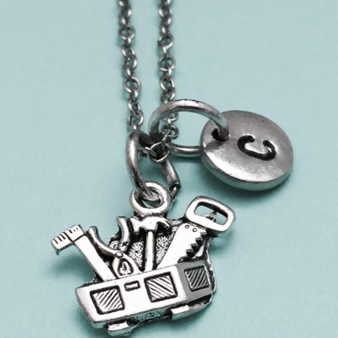 Tool Box Necklace, Tool Box Charm, Tool Necklace, Personalized Necklace ...