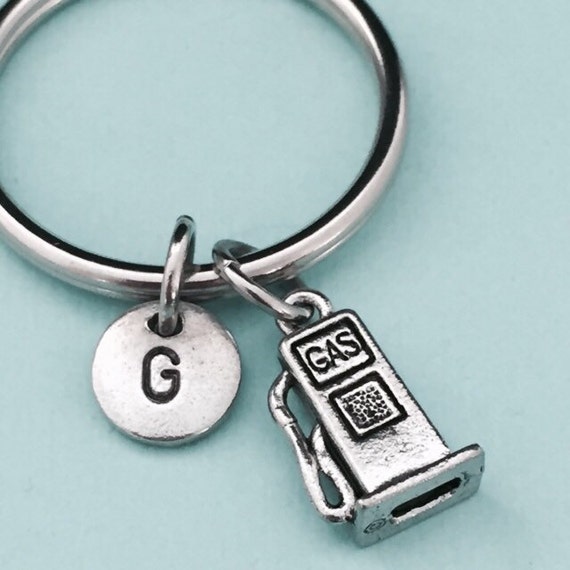 Gas pump keychain gas pump charm gas personalized keychain | Etsy