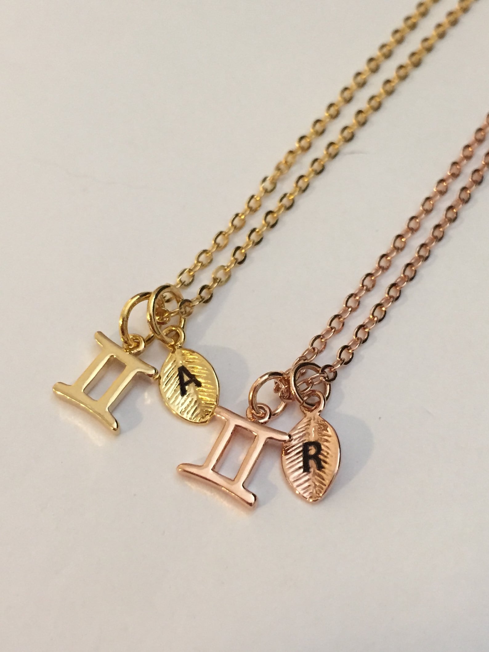 Gemini Necklace Gemini Charm Zodiac Sign Necklace - Etsy