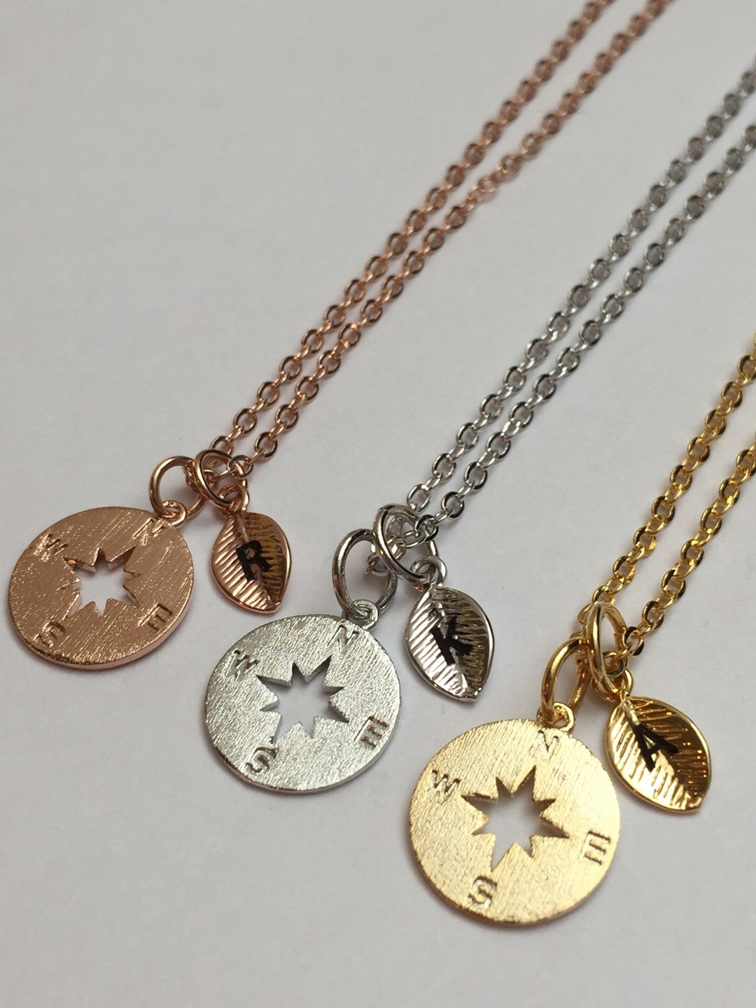 Star Compass Necklace, Star Compass Charm, Compass Necklace ...