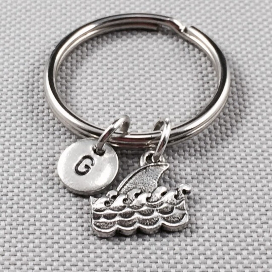 Shark Fin Keychain, Shark Keychain, Ocean Keychain, Shark Fin Charm ...