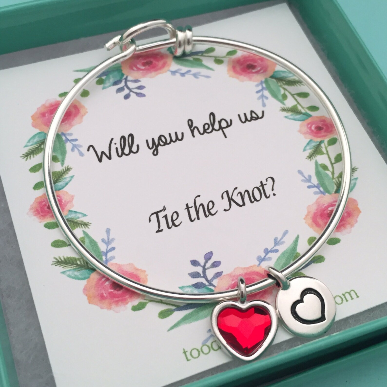 Bridesmaid Bangle, Bridesmaid Bracelet, Bridesmaid Invitation Box ...
