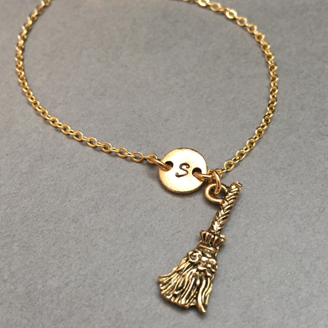 Witches Broom Charm Bracelet Witches Broom Charm Halloween - Etsy