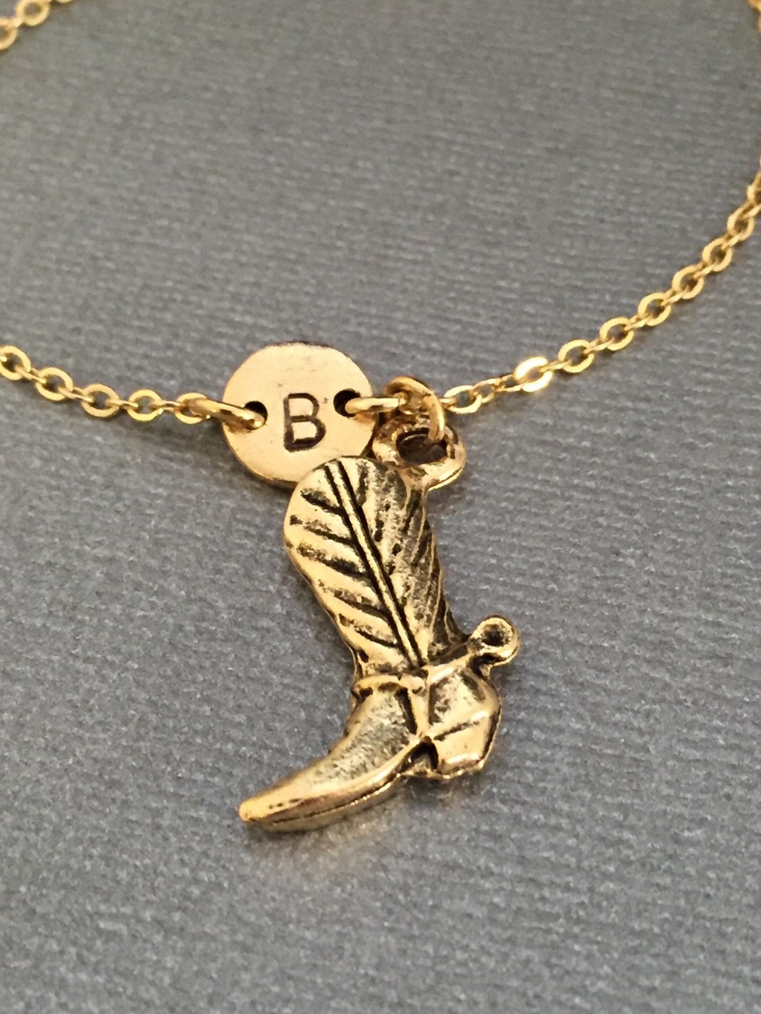 Cowboy Boot Charm Bracelet, Cowboy Boot Charm, Adjustable Bracelet ...