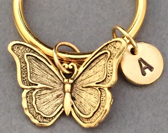 Monarch Butterfly Keychain, Butterfly Keyring, Metal Butterfly Keychain ...