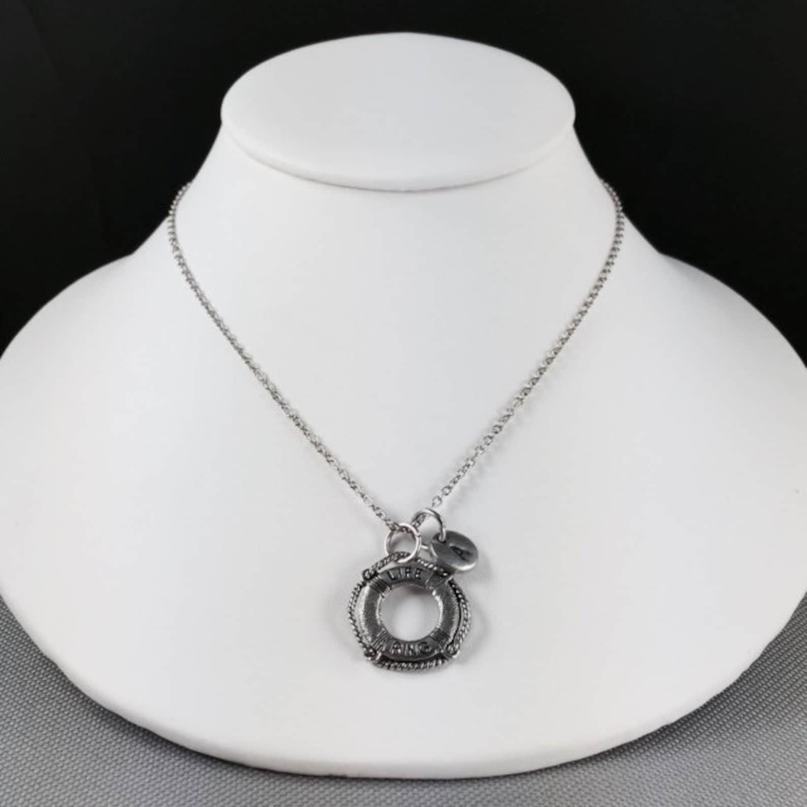 Life Ring Charm Necklace Lifesaver Charm Ocean Charm - Etsy