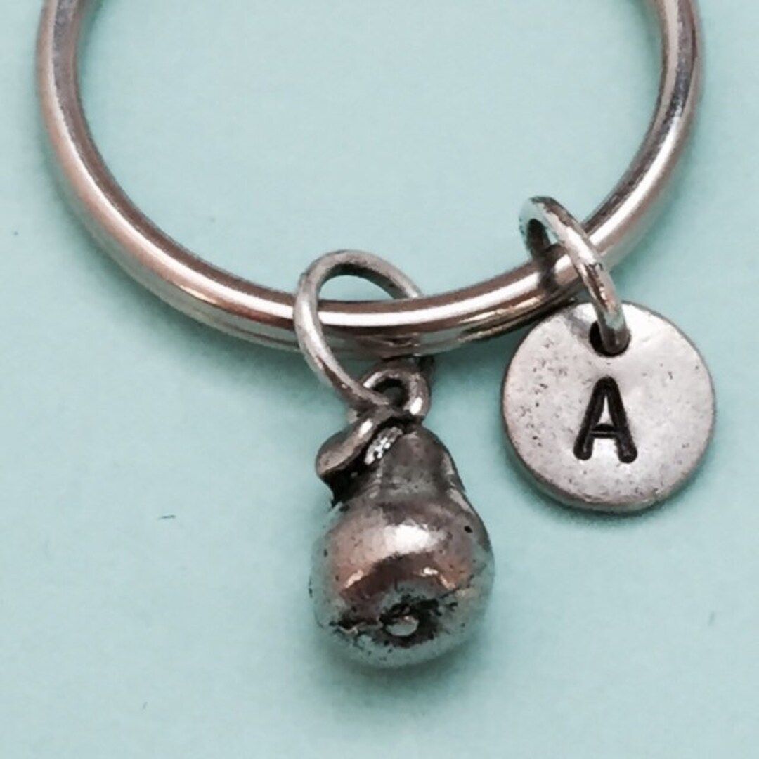 Pear Keychain, Pear Charm, Food Keychain, Personalized Keychain ...