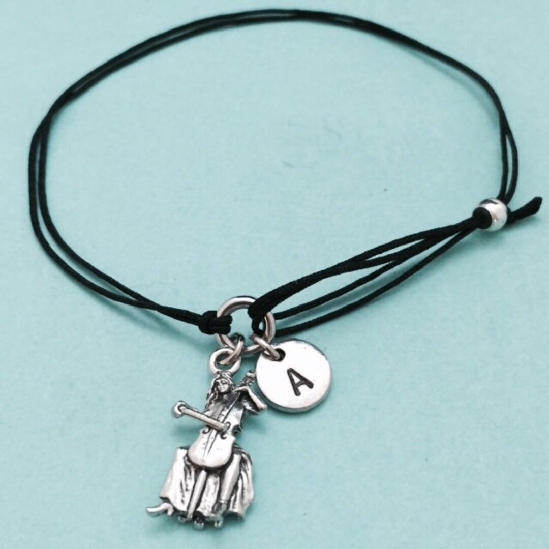 Cello Player Cord Bracelet, Cello Player Charm Bracelet, Adjustable ...
