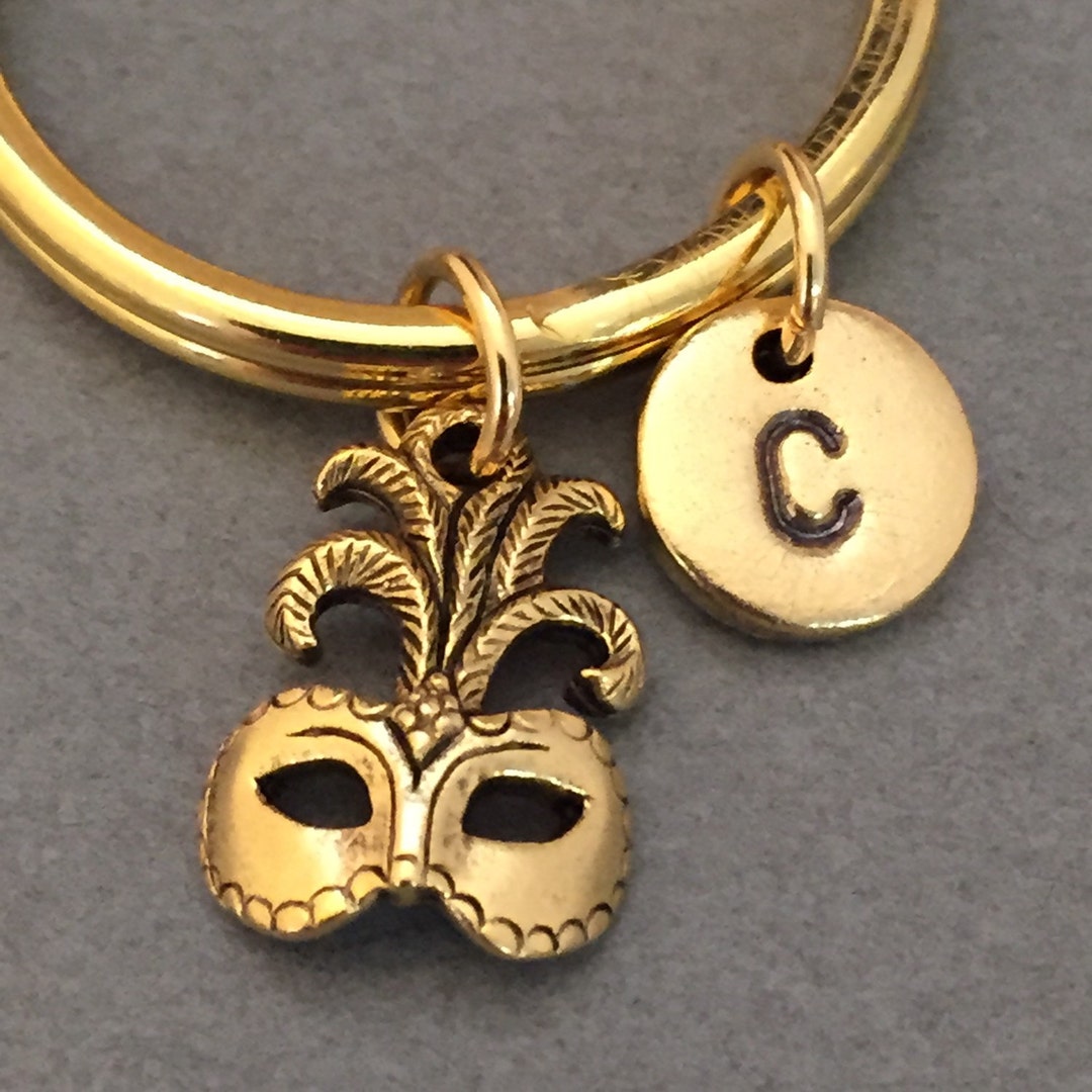 Masquerade Mask Keychain, Masquerade Mask Charm, Mask Keychain ...