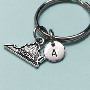 Virginia Keychain, Virginia Charm, State Keychain, Personalized ...