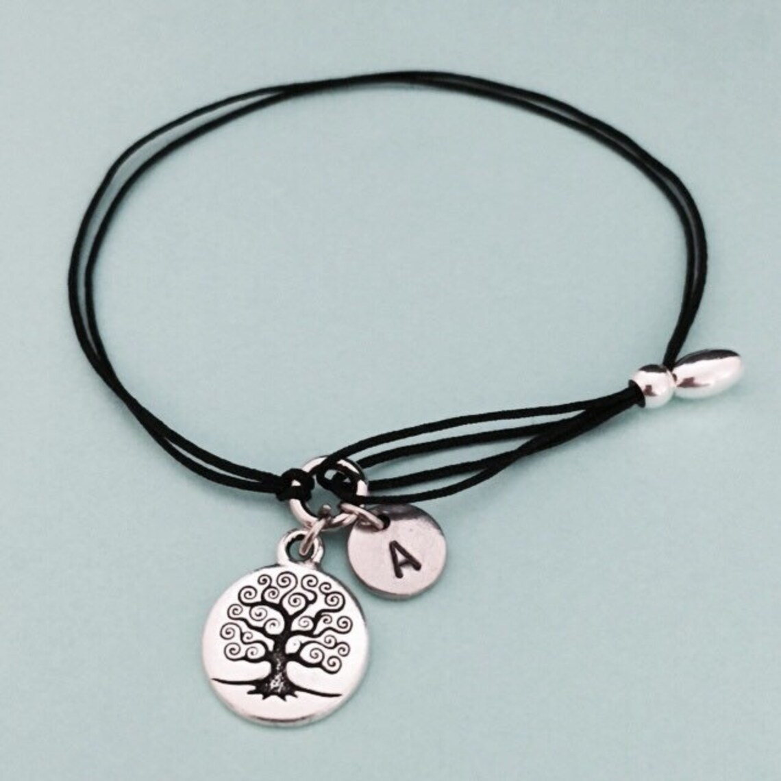 Tree of Life Cord Bracelet, Tree of Life Charm Bracelet, Adjustable ...