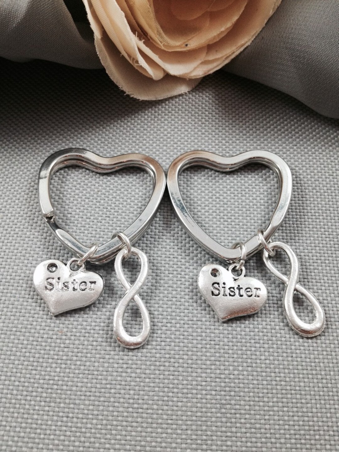 Sister Keychain, Infinity Keychain, Best Friends Gift, Bff Keychain ...
