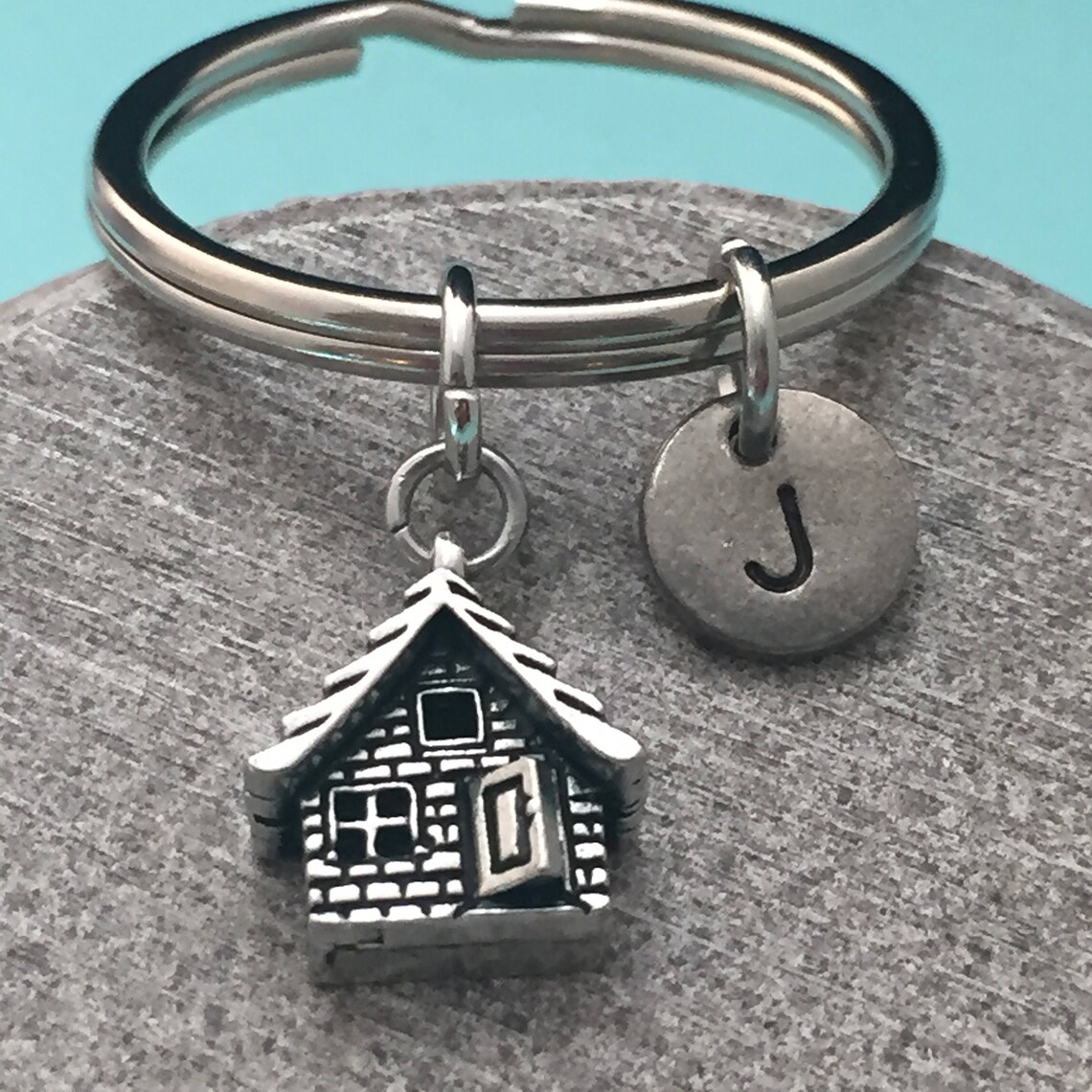 House Keychain, House Charm, Home Keychain, Personalized Keychain ...