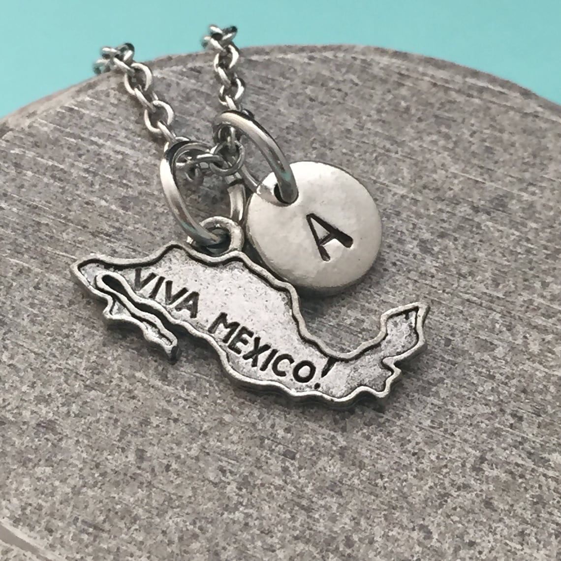 Mexico Necklace Mexico Charm Place Necklace Personalized - Etsy