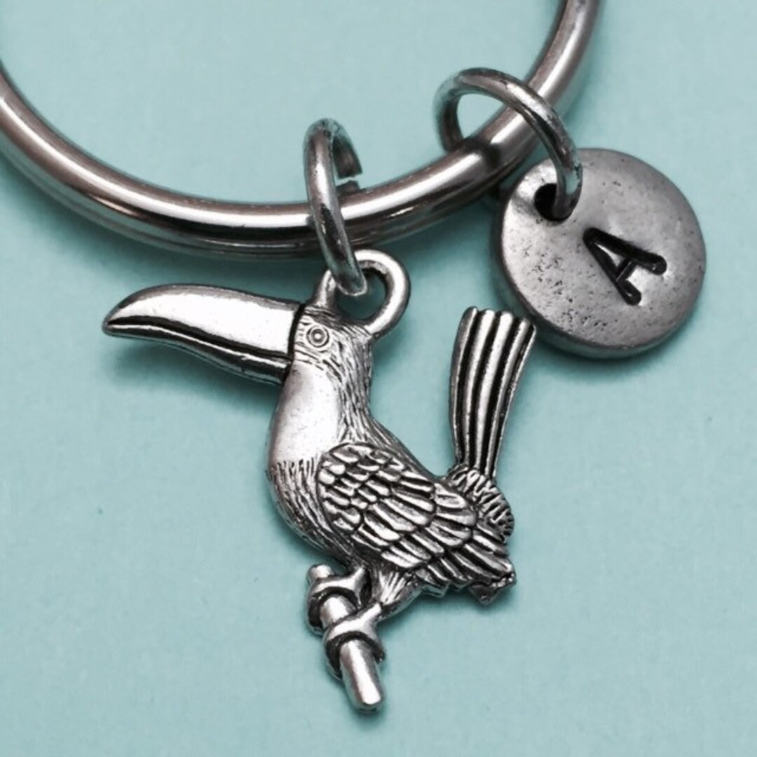 Toucan Keycain, Toucan Charm, Animal Keychain, Personalized Keychain ...