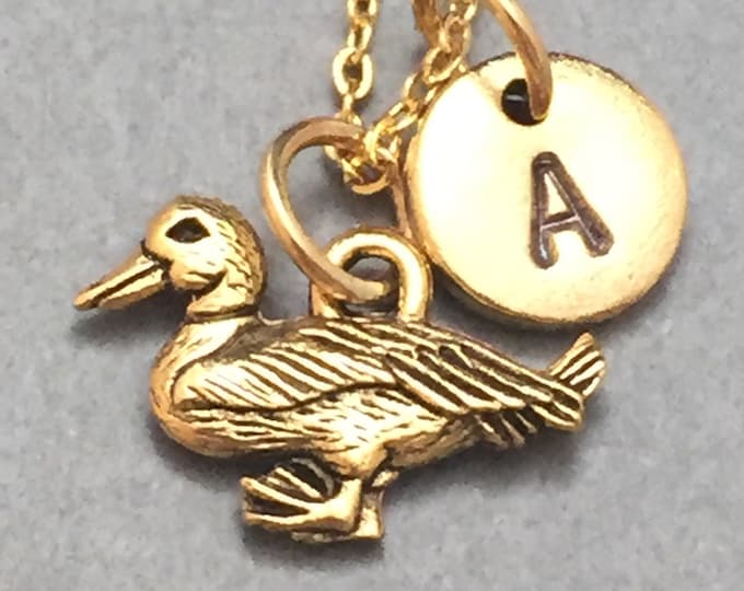 Tiny Duck Pendant / Necklace Sterling Silver - Etsy